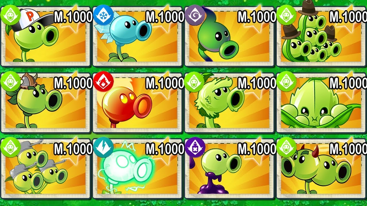 Plants Vs Zombies 2 Todos Los Guisantes Level 1000 Youtube