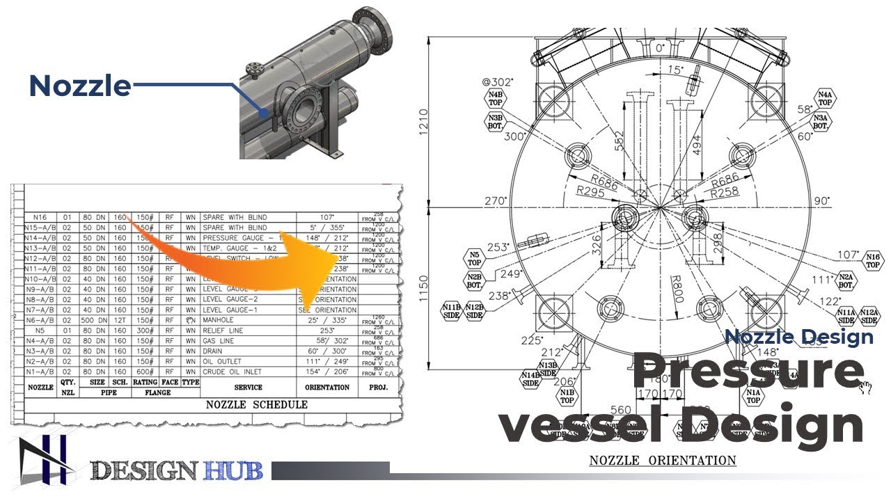 Pressure Vessel Design Nozzle Design In Solidworks Design Hub Youtube