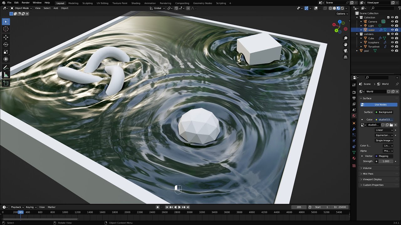 Water Ripples With Geometry Nodes Youtube