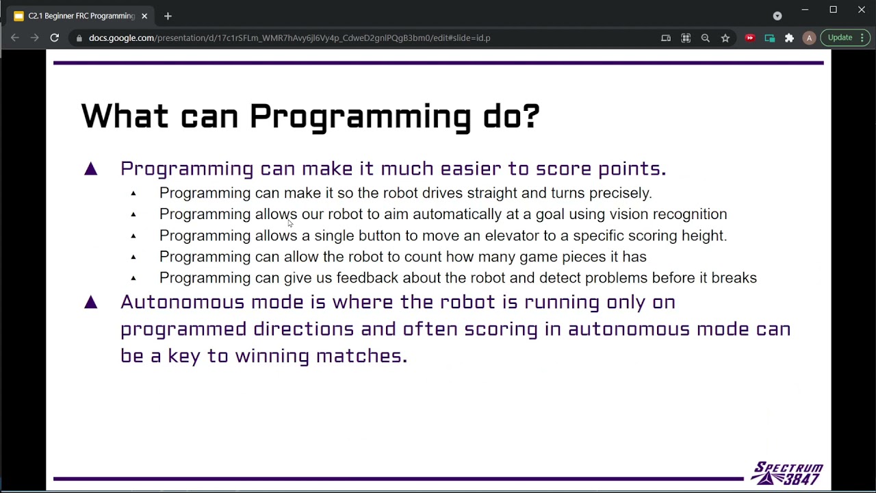C2 1 Beginner Frc Programming 1 2021 Youtube