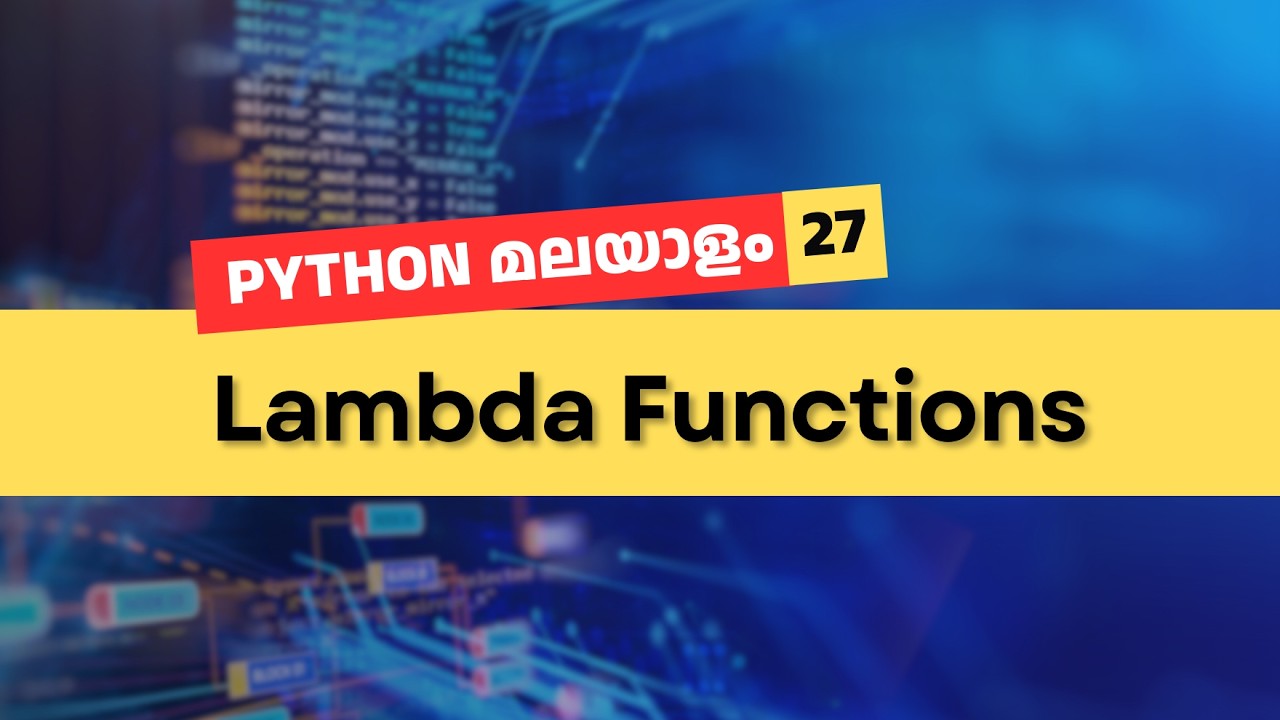 Python Lambda Functions Are Very Important Malayalam Tutorial 27