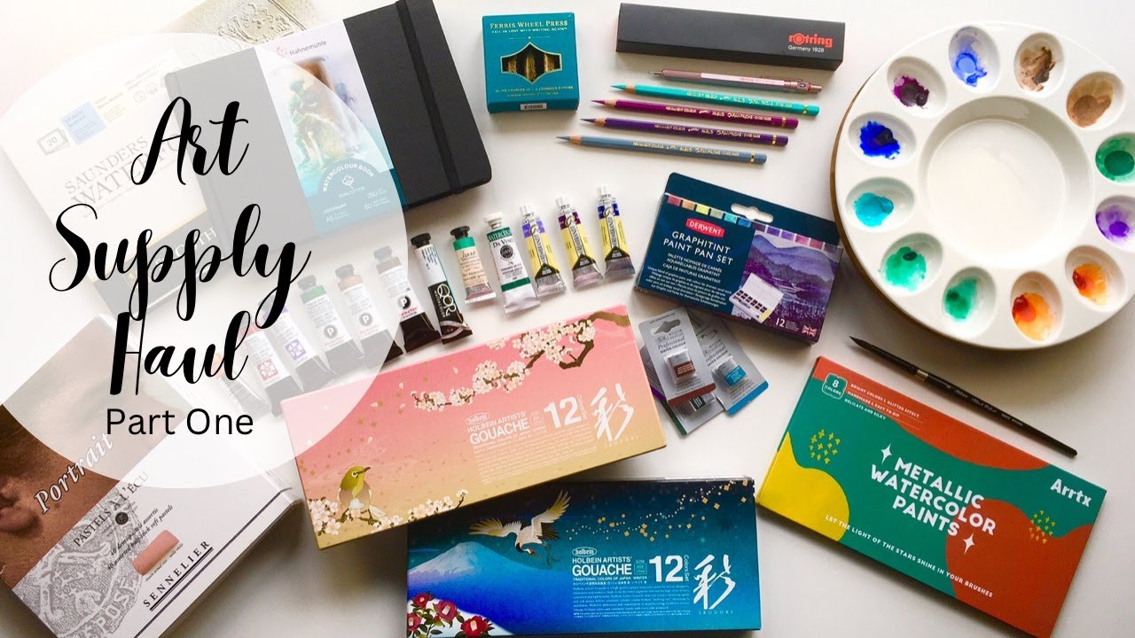 August Art Supply Haul Swatching And Playing With New Supplies Part 1