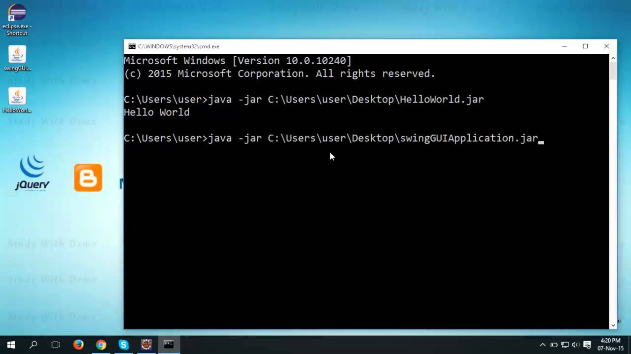 Run Jar File Java Execute Jar File In Command Line Using Third