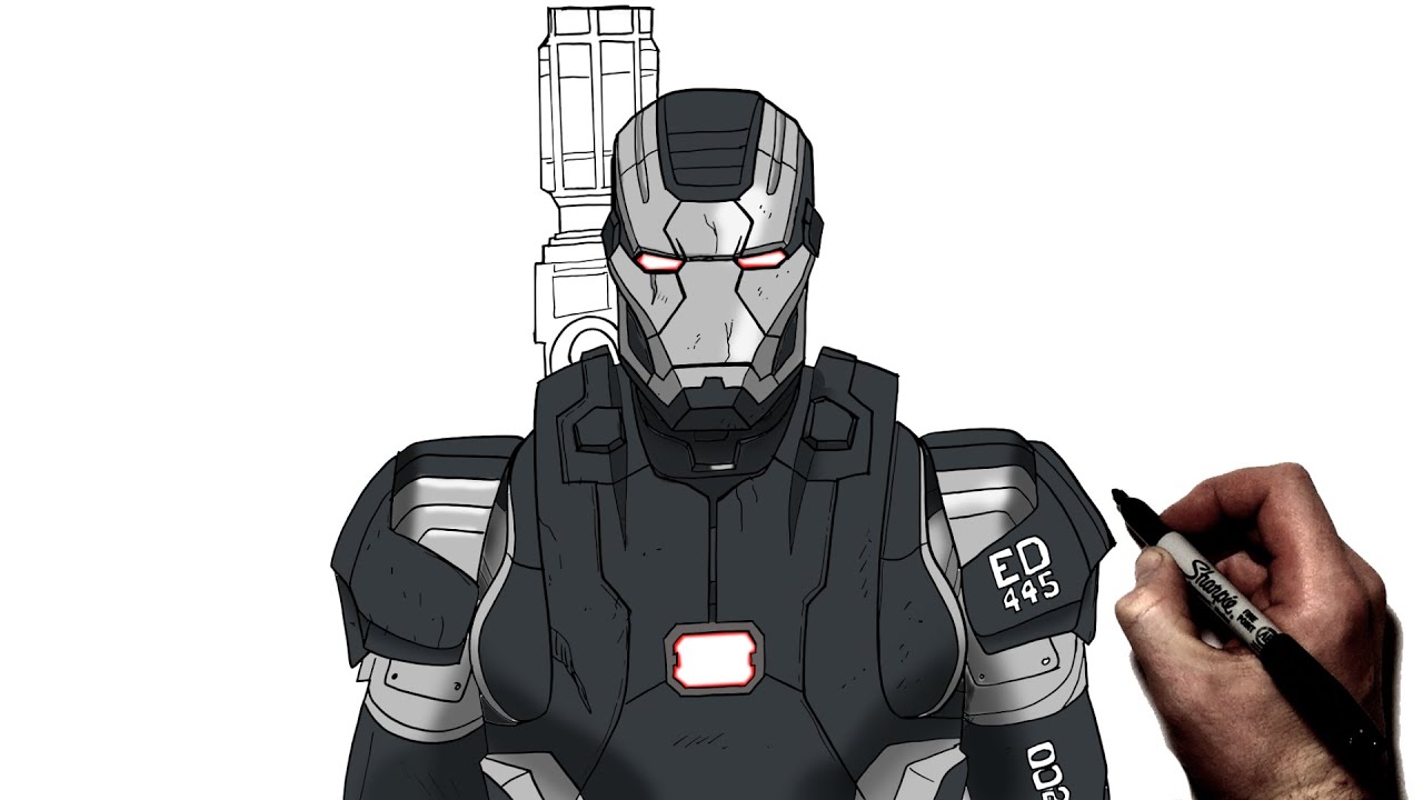 Marvel War Machine Drawing