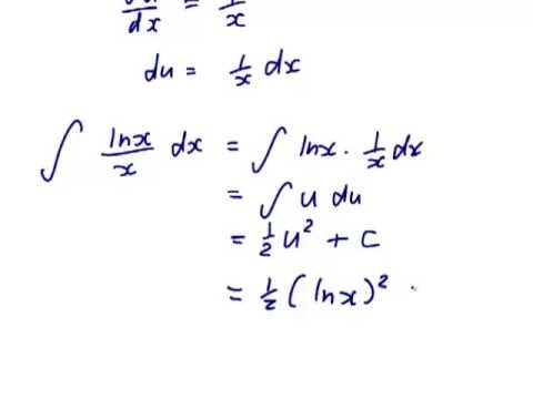 Example Integrating Ln X Over X Using Substitution Youtube