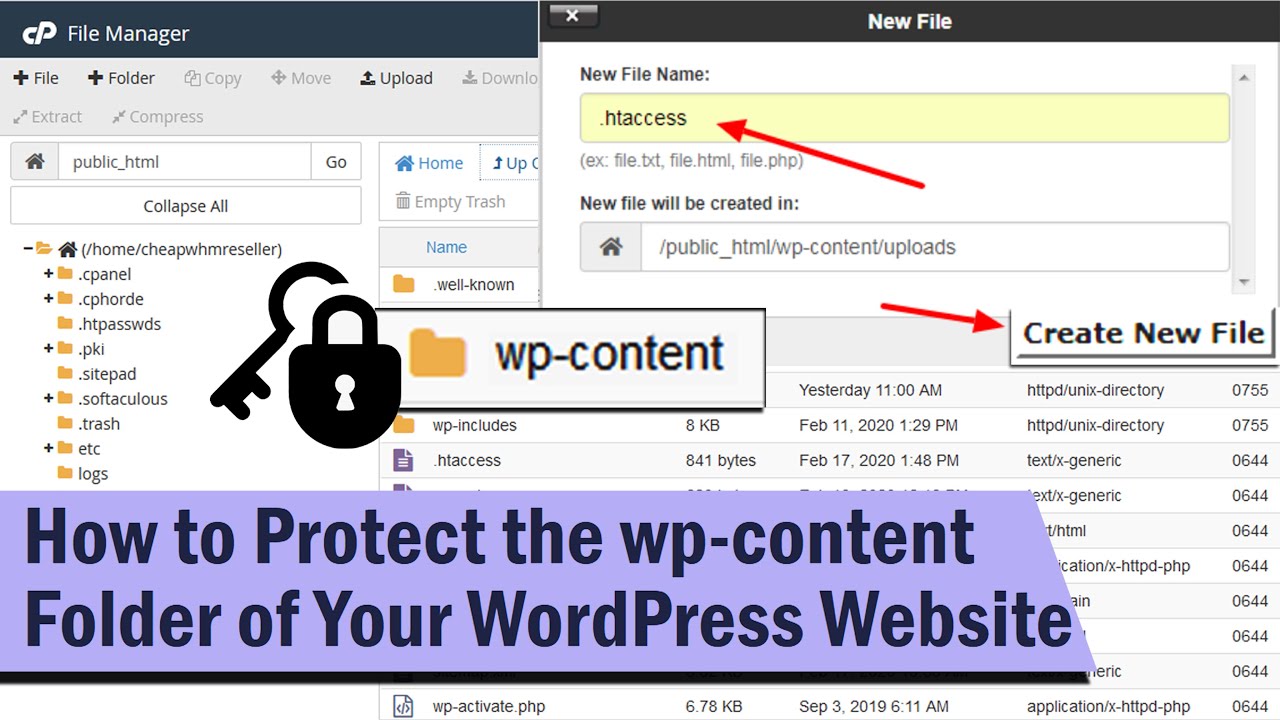 How To Protect The Wp Content Folder Of Your Wordpress Website Youtube
