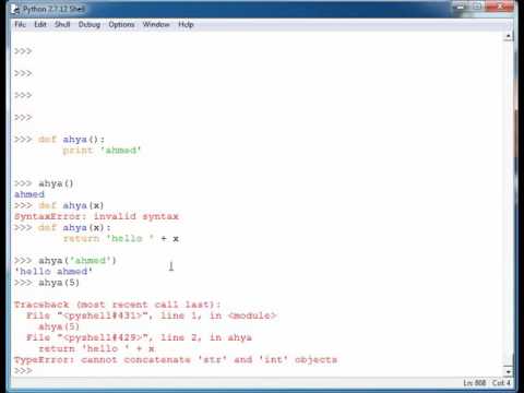 Python 2 7 Tutorial No 27 Create A Function Youtube