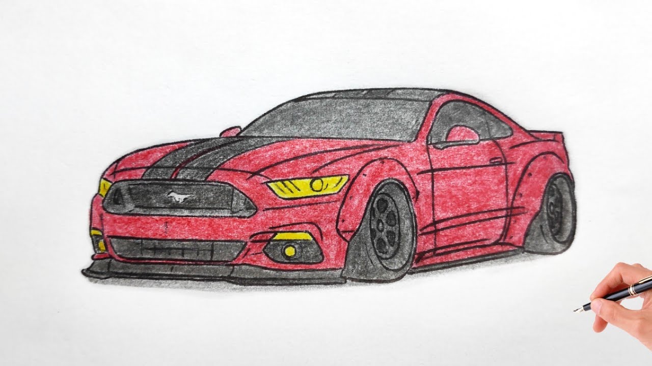 How To Draw Car Mustang