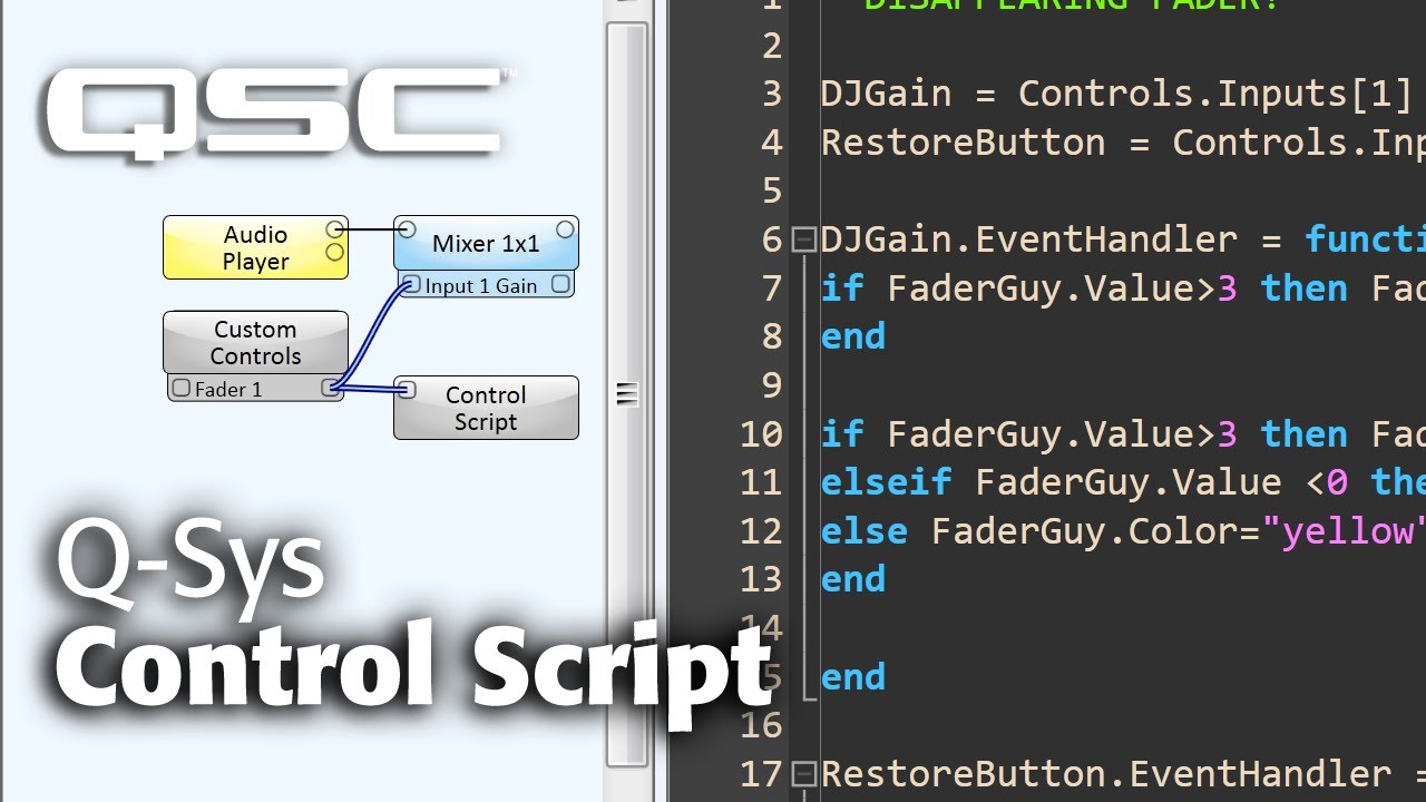 Q Sys Control Script Part A Understanding The Control Script