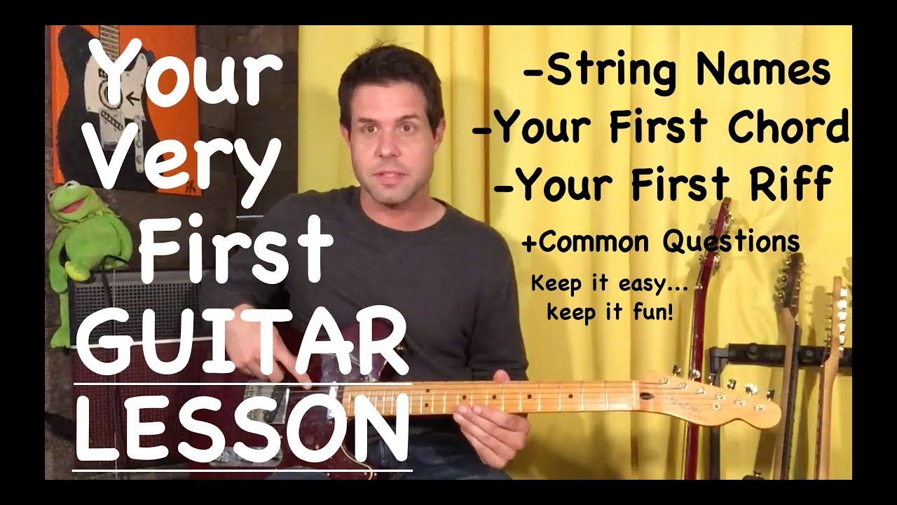 Guitar Lesson Your First Guitar Lesson Youtube