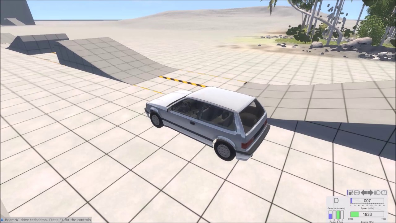 Beamng Drive Tech Demo Pc Ibishu Covet Parking Test Youtube