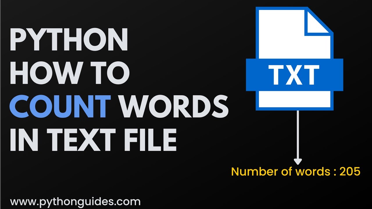 How To Count Number Of Words In Text File Python File Word Count