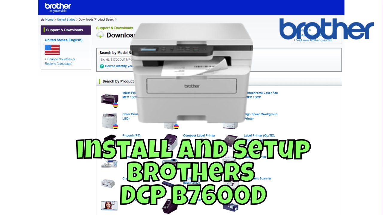 How To Download Install Drivers Brother Dcp B7600d Windows 11 10