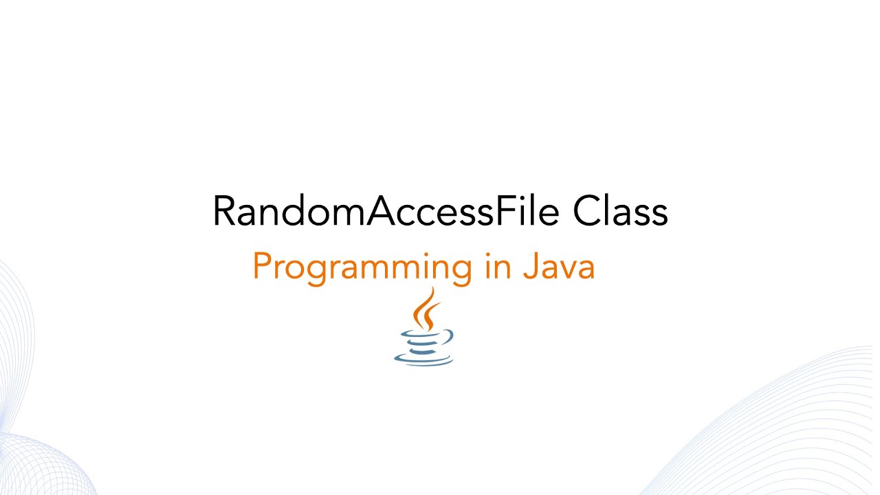 Randomaccessfile Class In Java Youtube