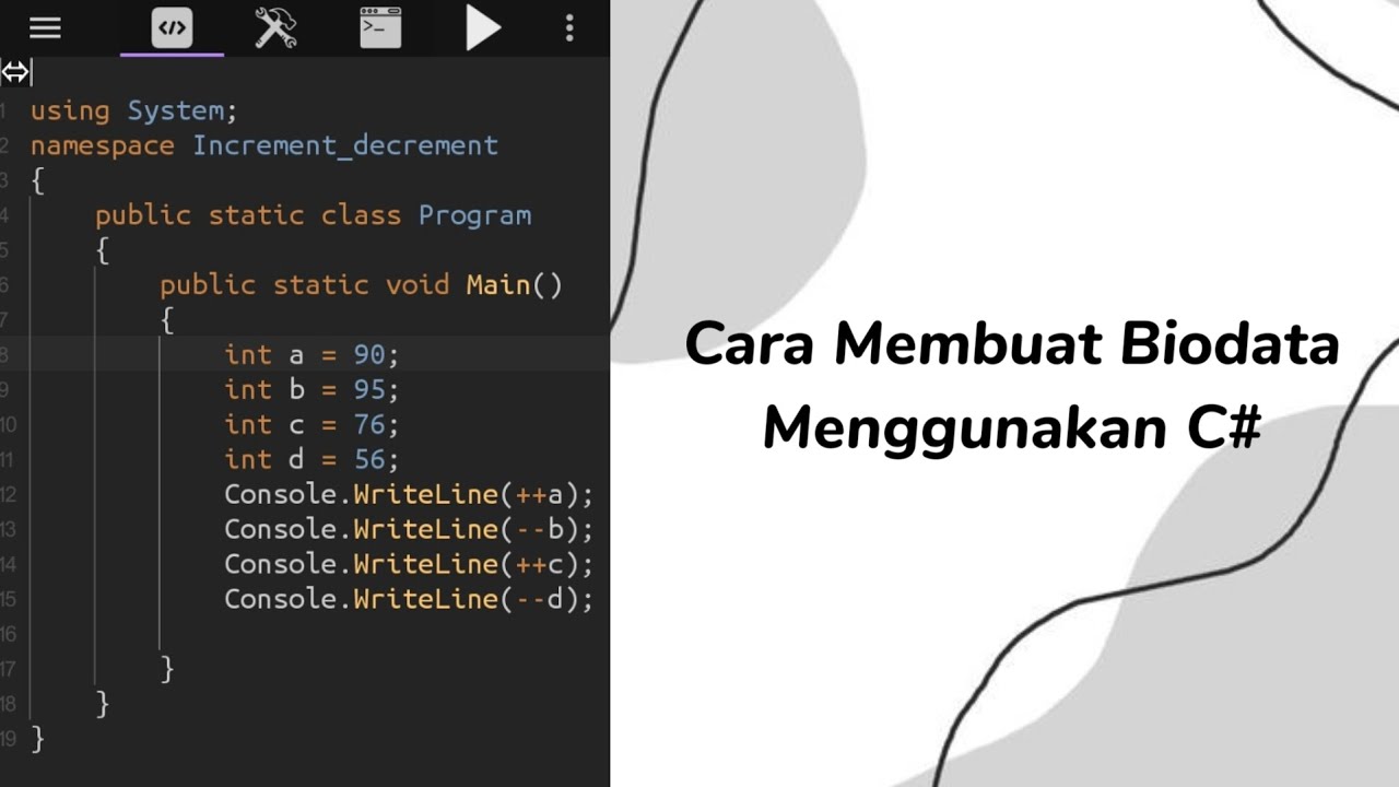 Cara Coding Membuat Biodata Menggunakan C Youtube