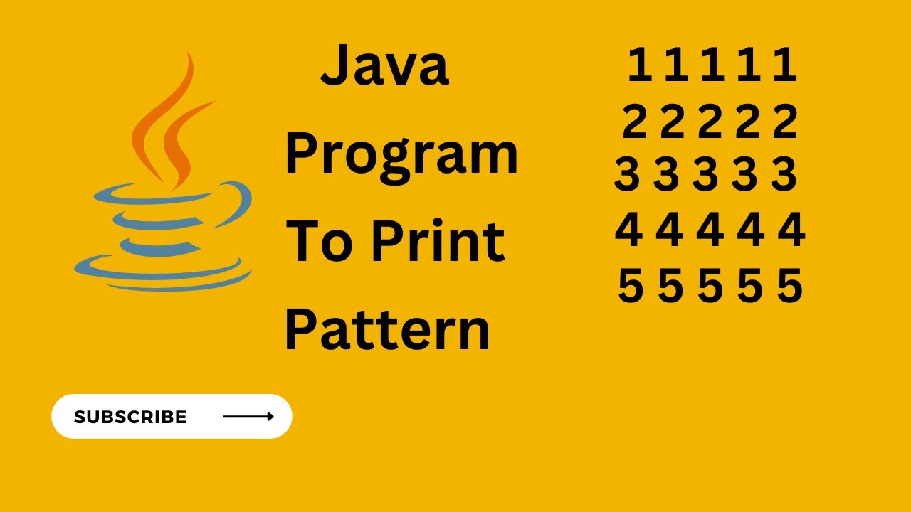 Java Program To Print Pattern Youtube