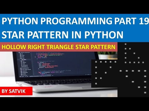 Hollow Right Triangle Star Patterns Python Programming Part 19 Youtube