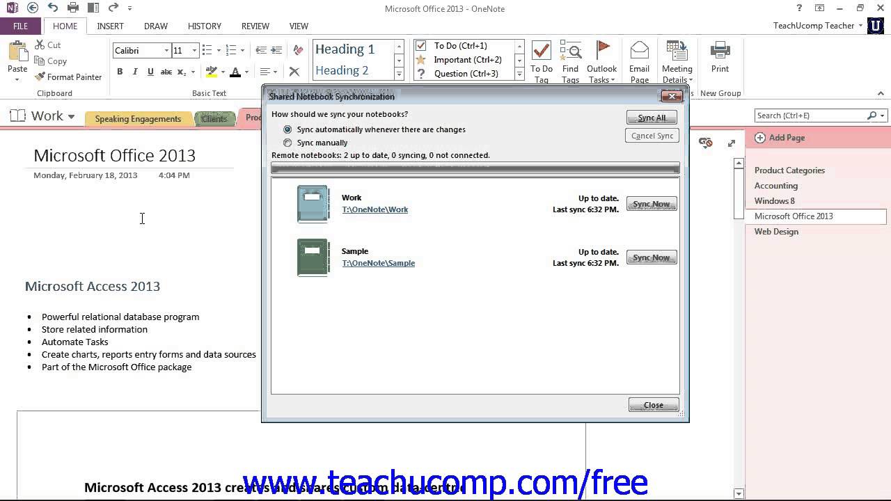 Microsoft Onenote Tutorial 2013 Voltry