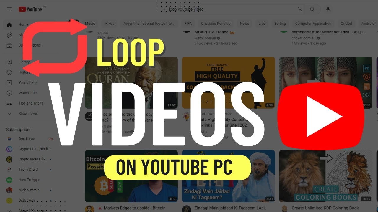 How To Loop A Video On Pc Laptop Youtube
