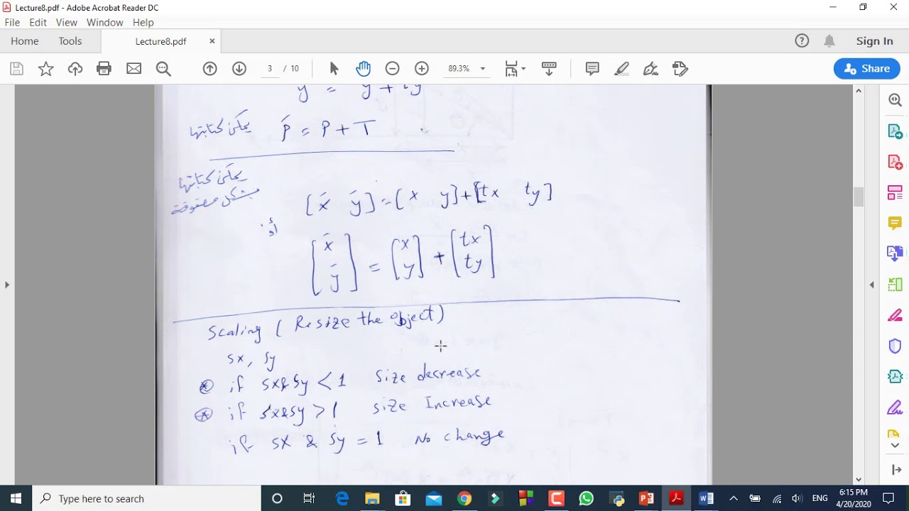 2d Transformation Computer Graphics Youtube
