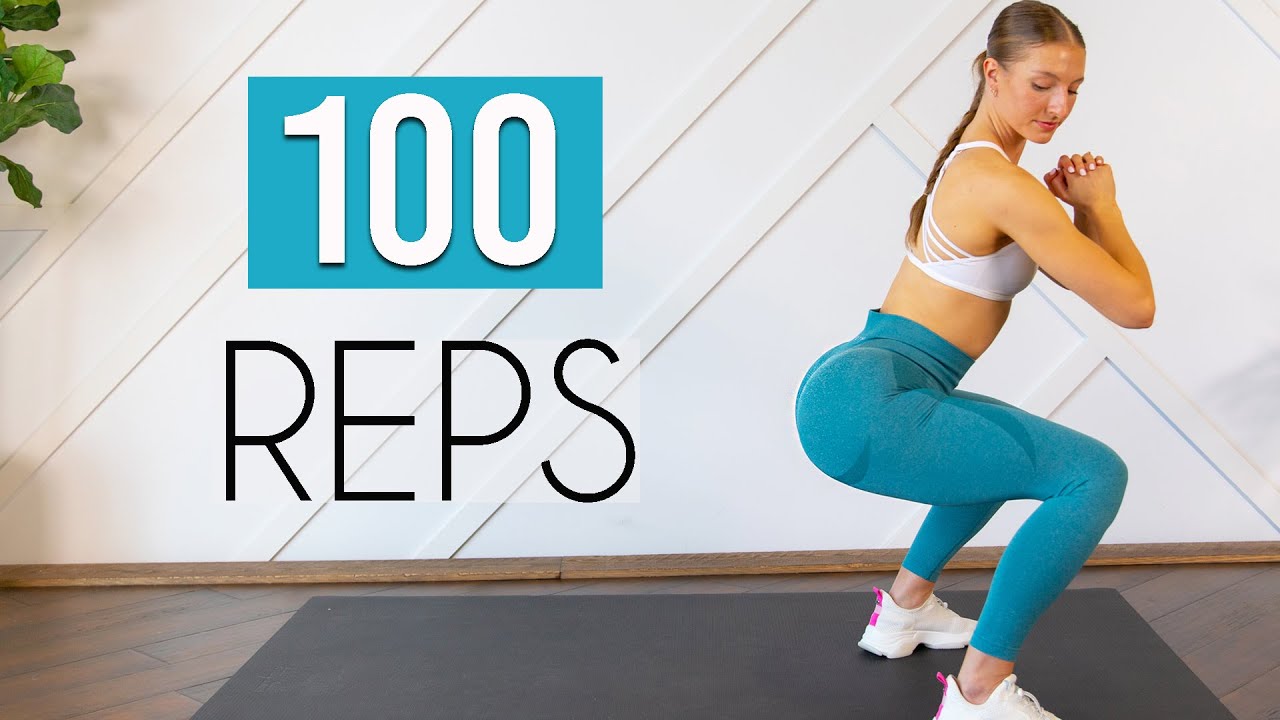 100 Rep Squat Challenge Tone Lift The Booty Thighs Youtube