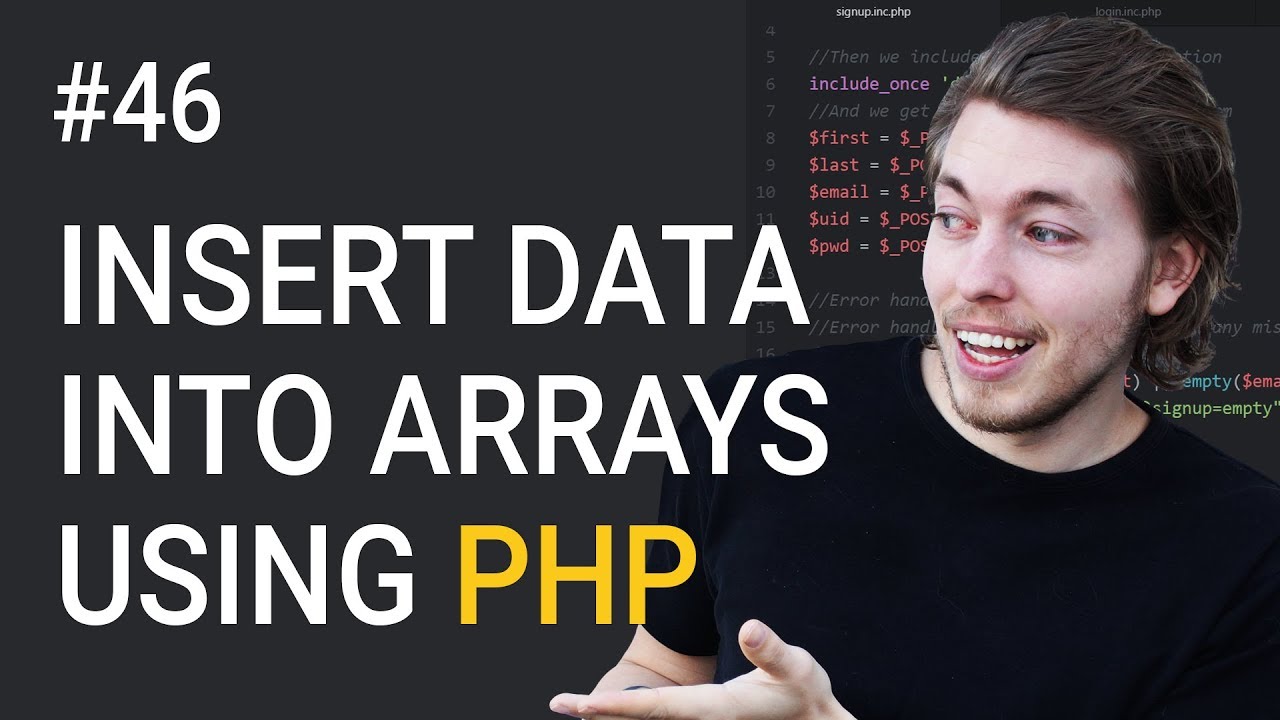 46 Insert Data Into Array In Php Php Tutorial Youtube