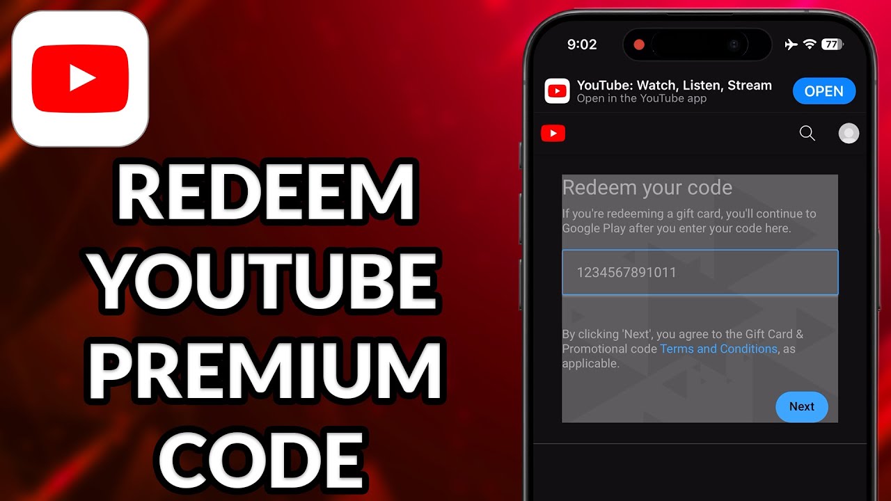 How To Redeem Youtube Premium Code Youtube