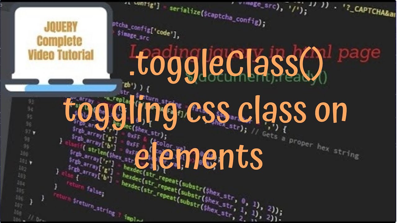 Jquery Tutorials 15 Using Toggleclass Method To Toggle The Css