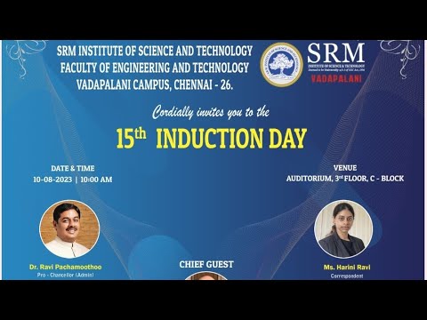15th Induction Day 2023 Srmist Vadapalani Campus Youtube