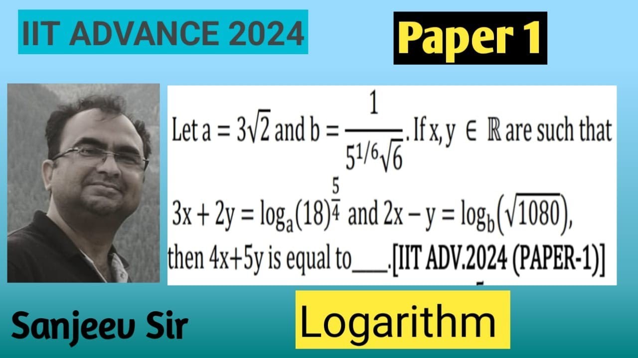 Iit Advanced Pyq Logarithm 2024 Paper 1 Youtube