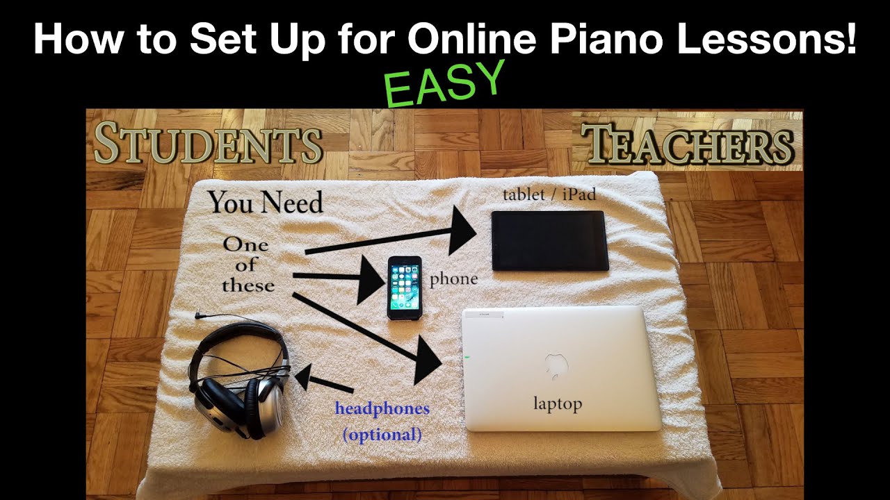 Easy Diy Setup For Online Piano Lessons Students And Teachers Youtube