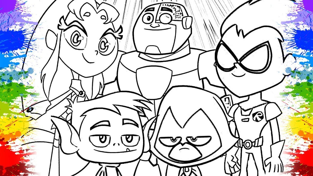 Desenhos De Jovens Titas E Robin Para Colorir