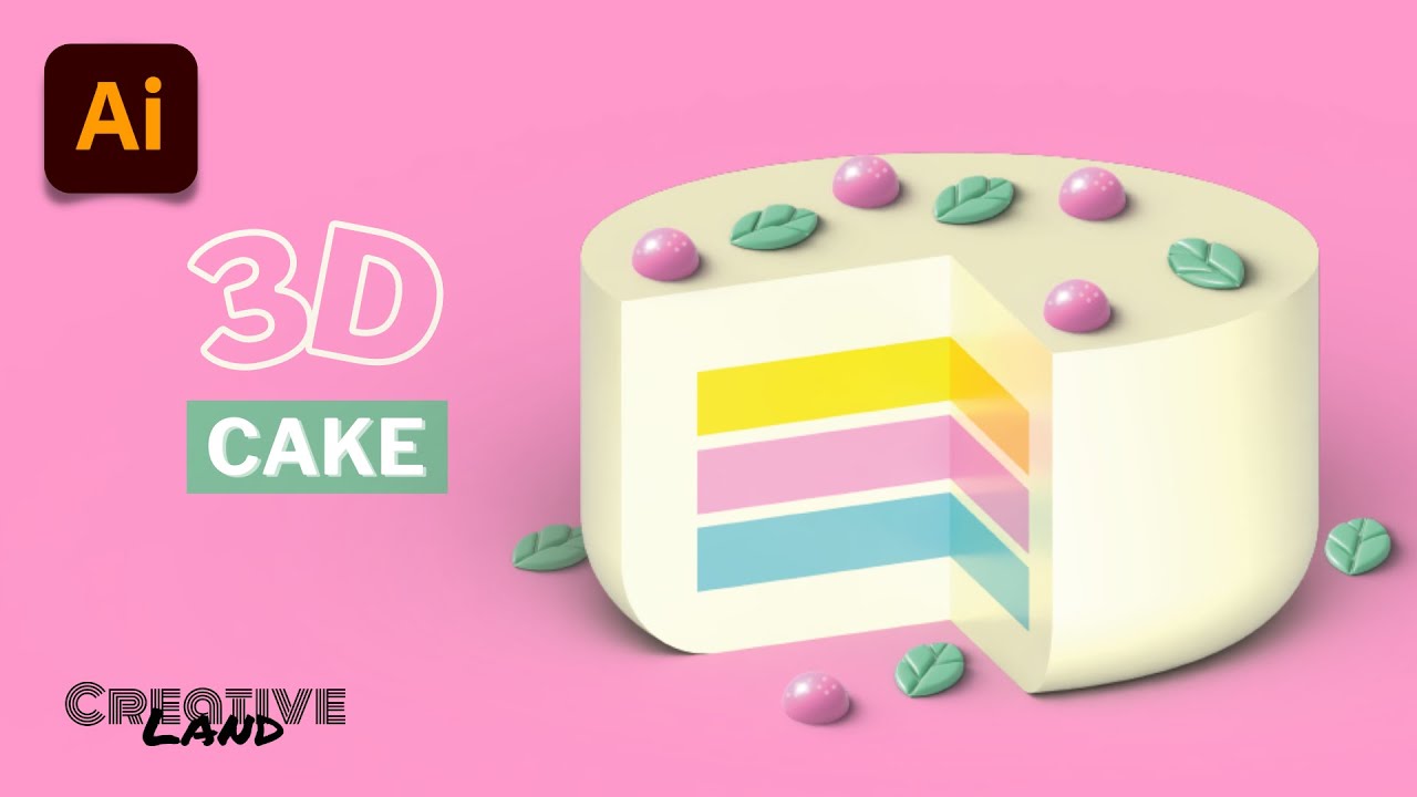 How To Make 3d Cake In Adobe Illustrator Adobe Illustrator Tutorial