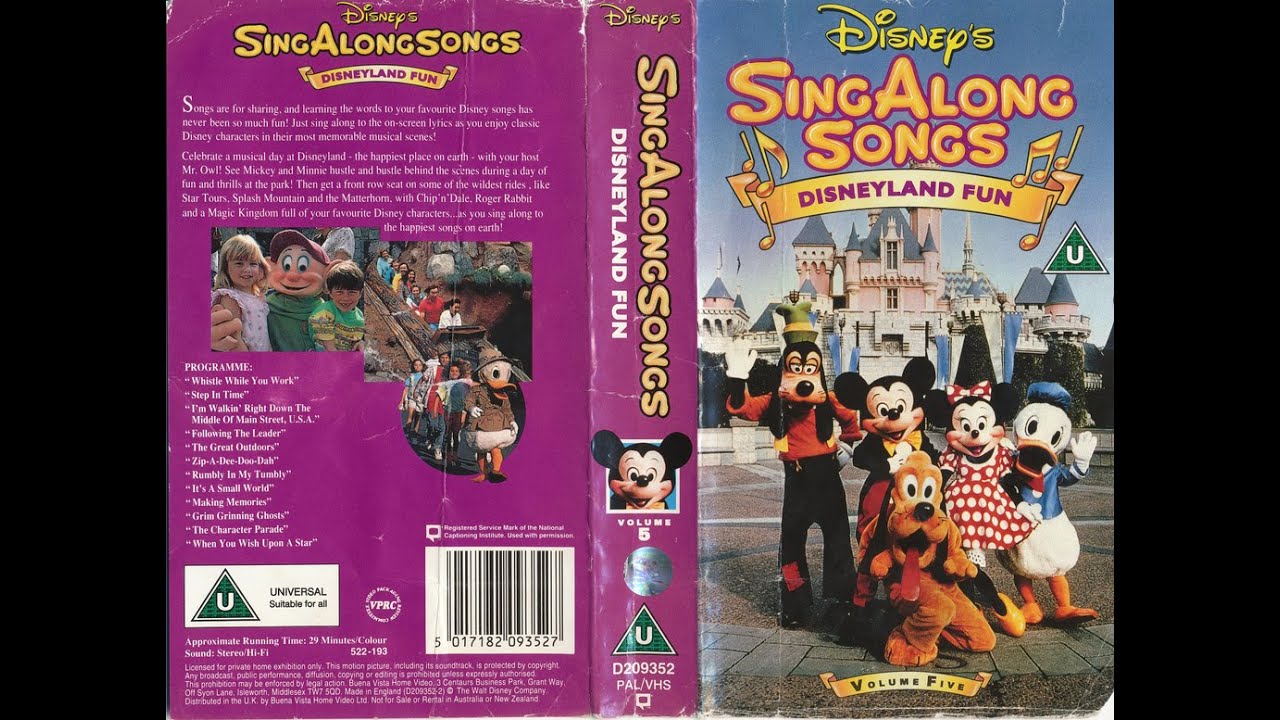 Disney Sing Along Songs Disneyland Fun Batmancourses