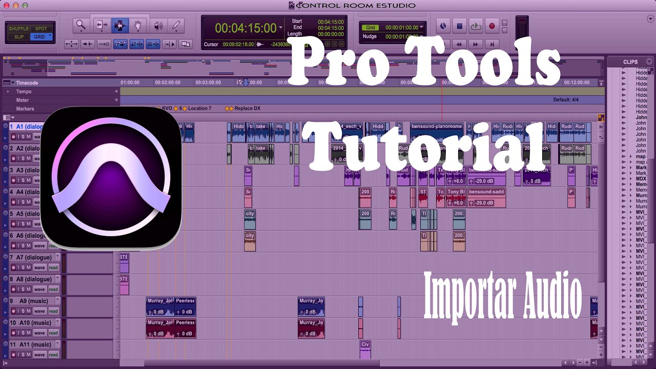 Tutorial Pro Tools Importar Audios Youtube