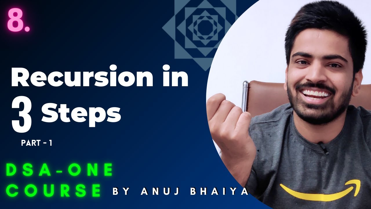 Recursion In 3 Steps Recursion Algorithms Basics Part 1 Dsa One