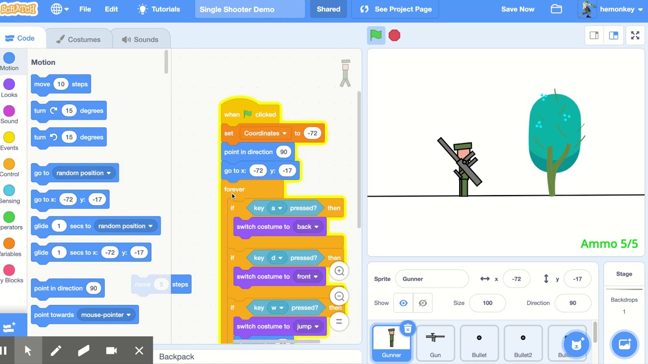 How To Make A Shooting Game On Scratch