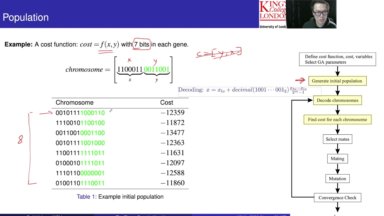 Binary Genetic Algorithm Part 3 Decision Variables Costs
