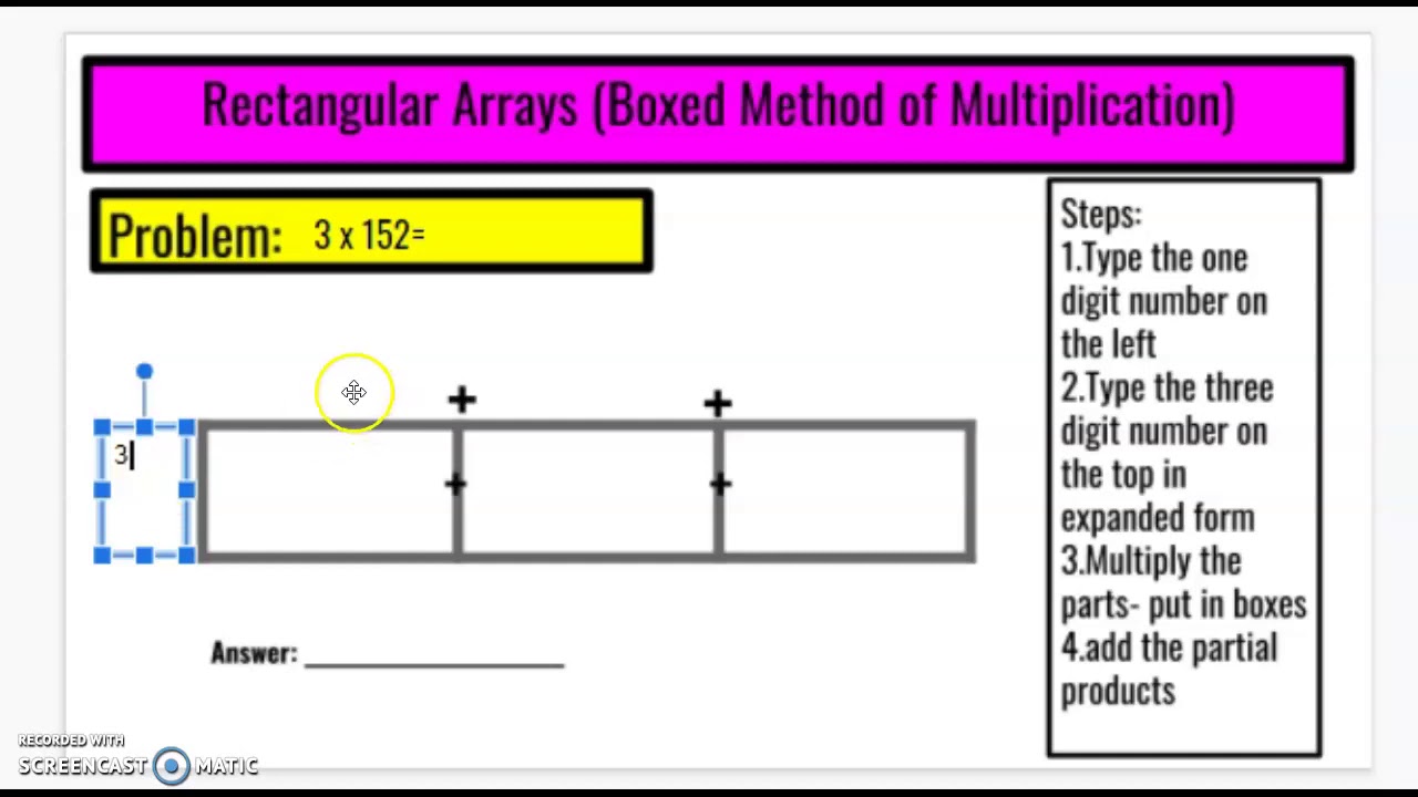 Rectangular Arrays 3x1 Youtube