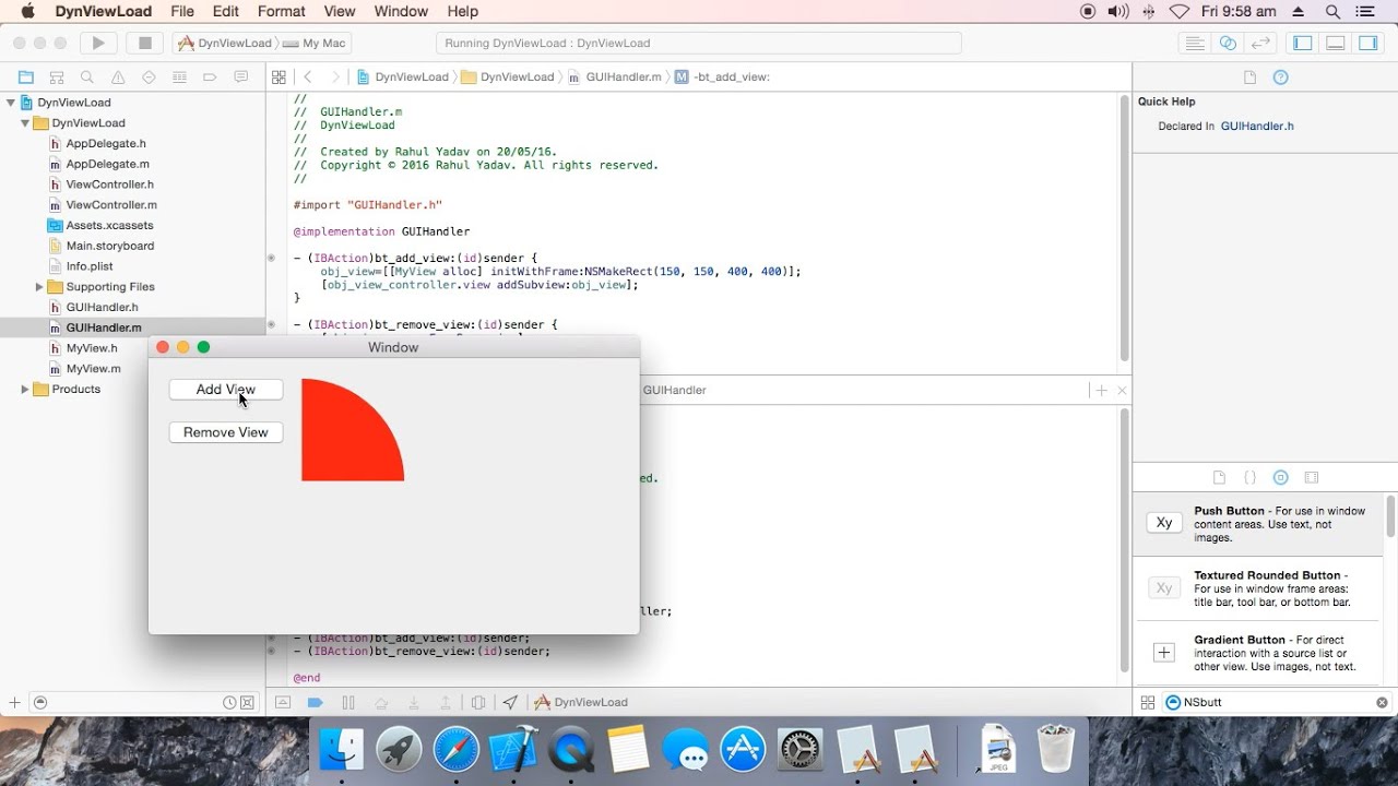 Load Custom View Nsview In Nsviewcontroller Using Objective C Youtube