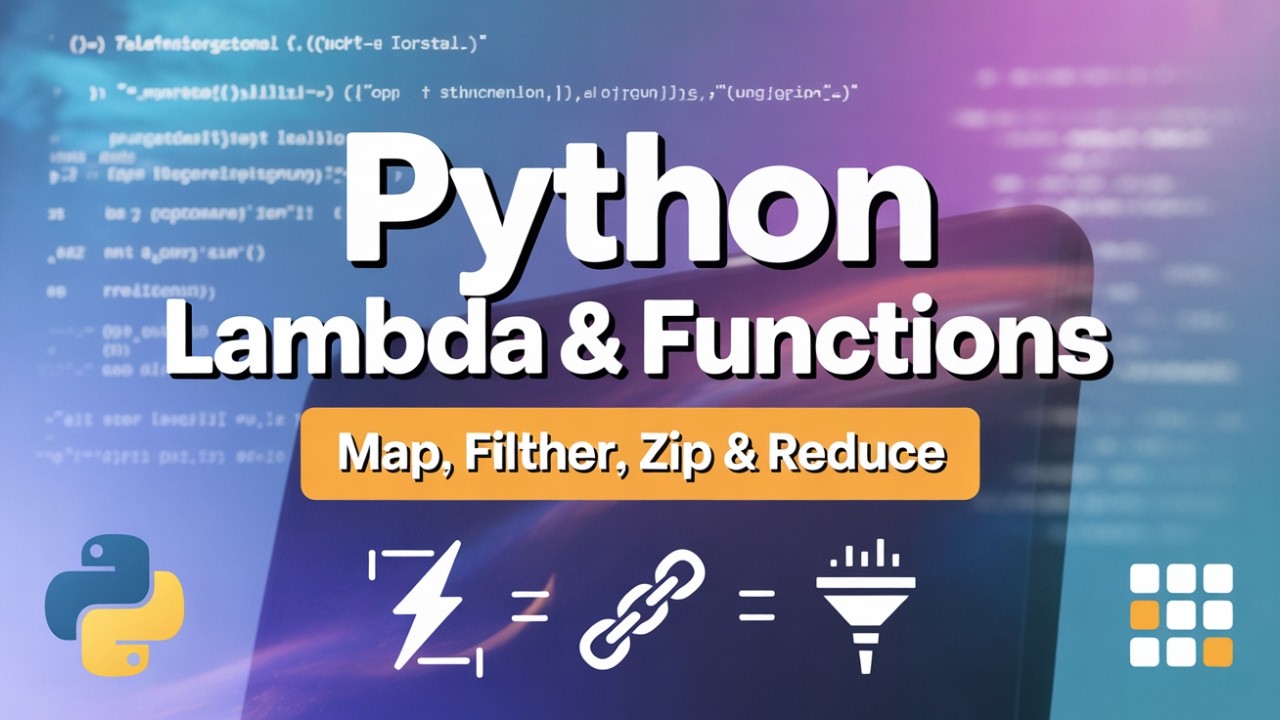 Python Functional Programming Deep Dive Lambda Map Filter Zip