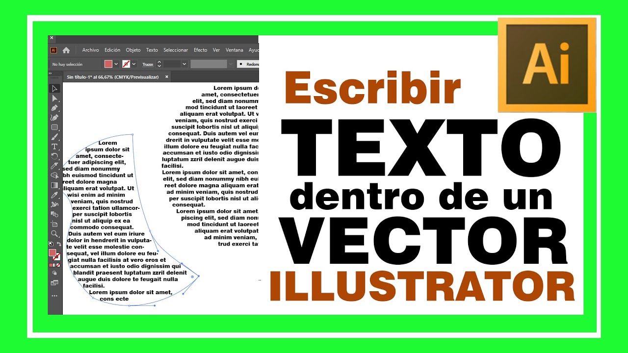 Escribir Texto Dentro De Vector En Illustrator Cómo Crear Texto En El