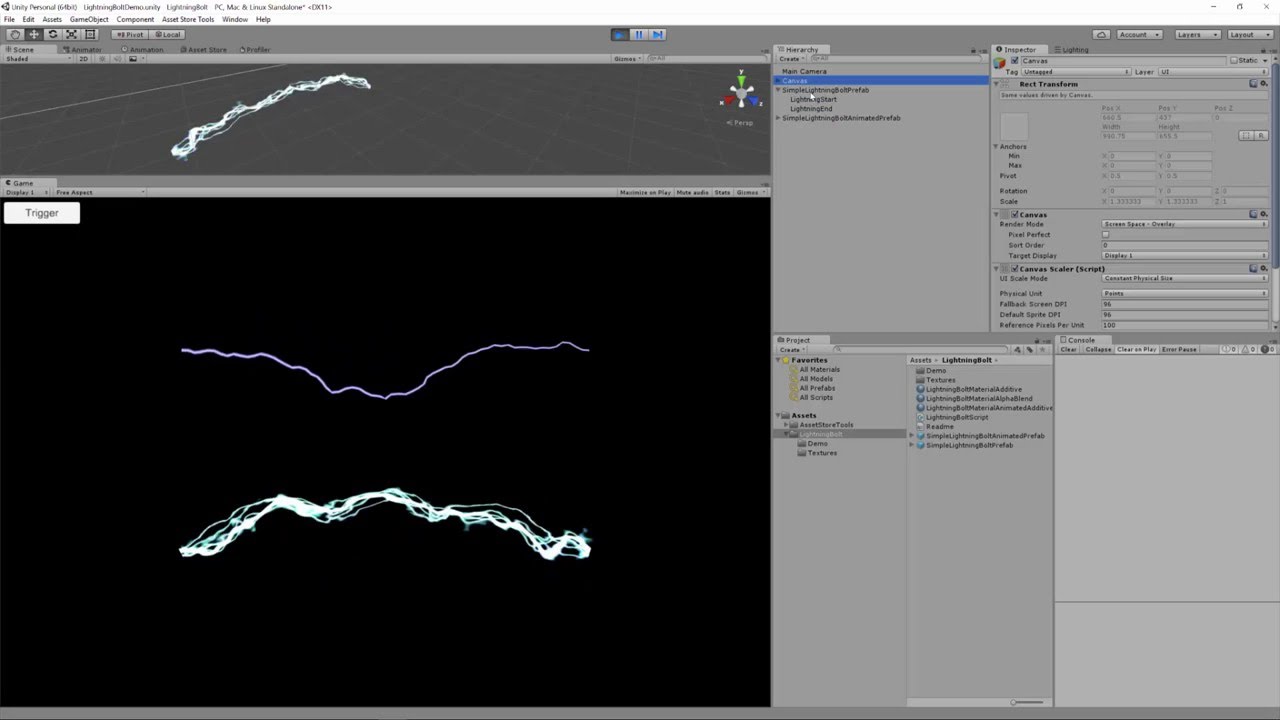 Unity Lightning Effect Youtube