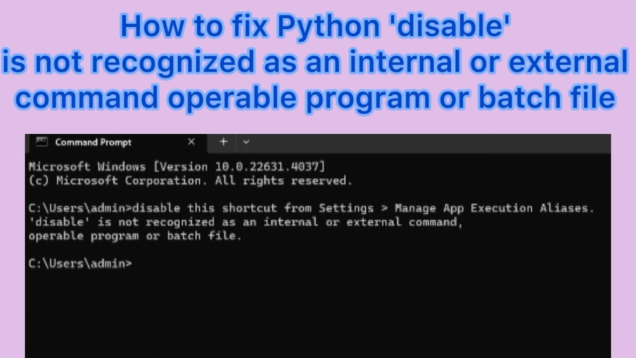 How To Fix Disable This Shortcut From Settings Manage App Execution