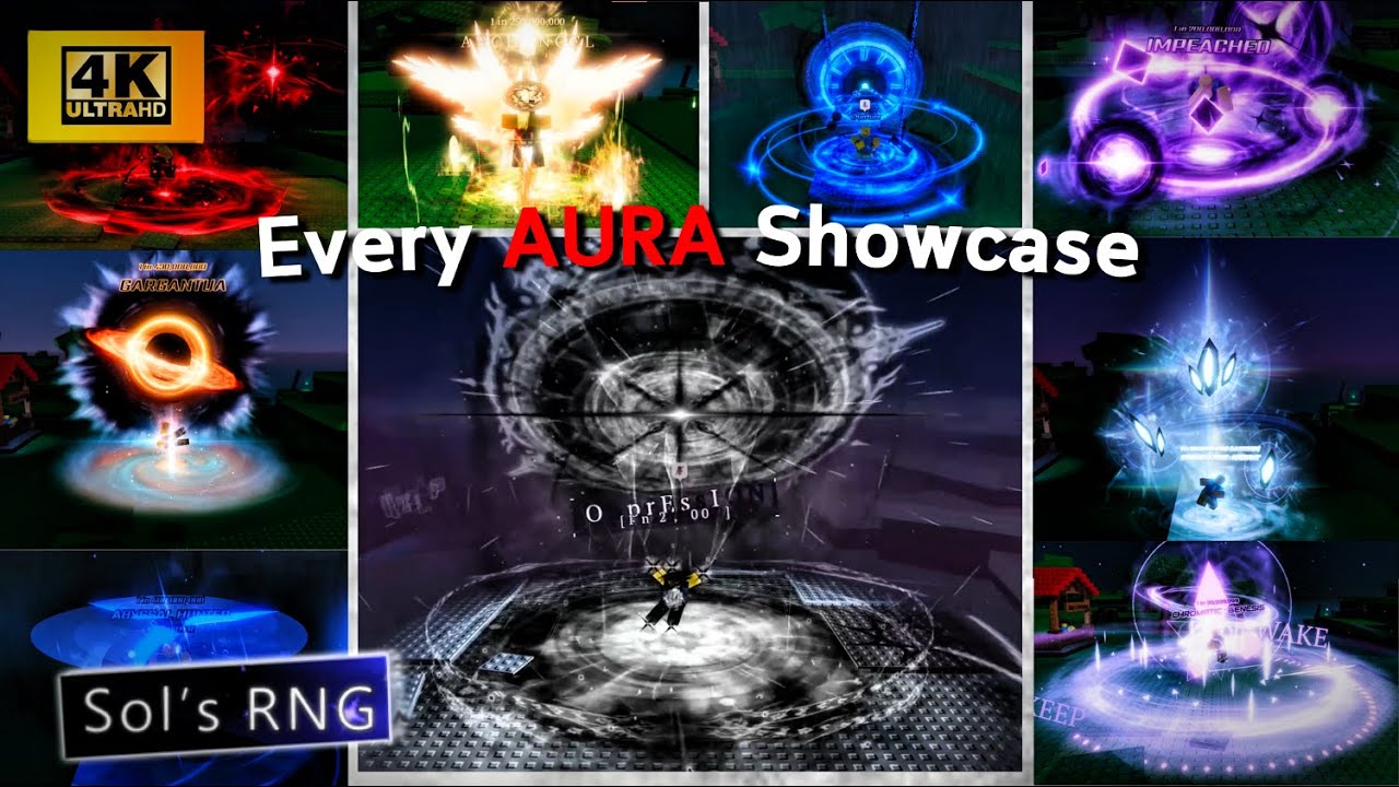 4k Showcasing Every Aura In Sol S Rng Youtube