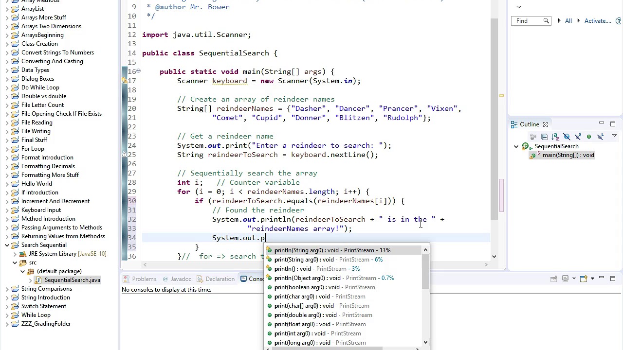 Java 7 7 Sequential Search Youtube