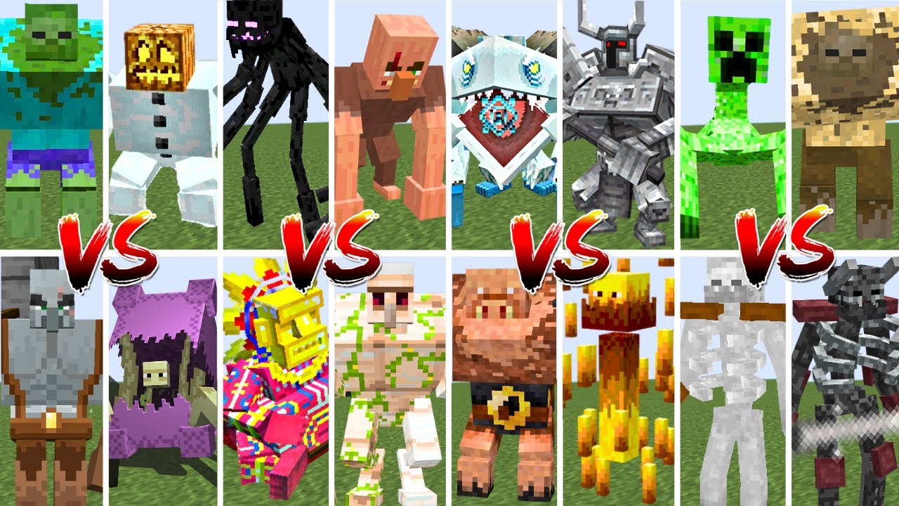 All Mutant Mobs Tournament Minecraft Mob Battle Youtube