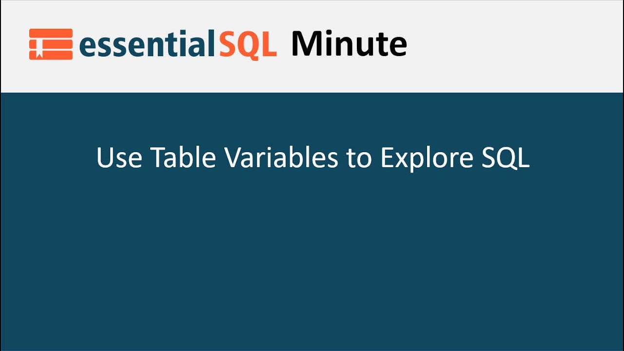Essential Sql Youtube
