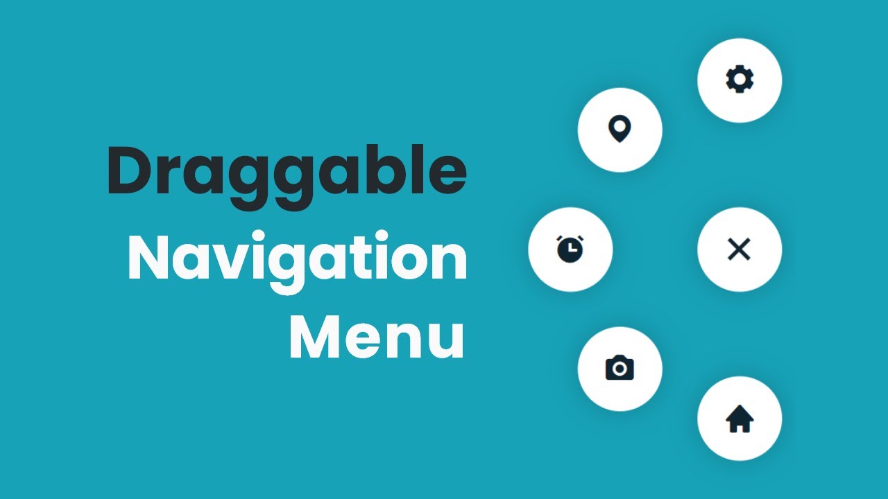 Draggable Circular Navigation Menu In Html Css Javascript Youtube