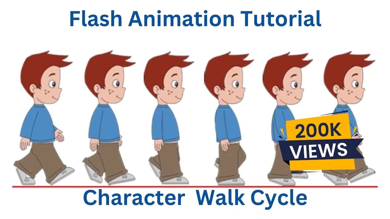 Flash Animation Tutorial Character Walk Cycle Part 1 Youtube